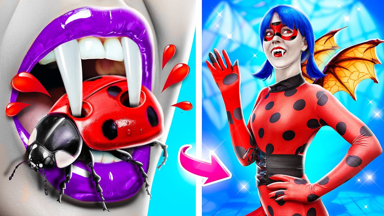 Extreme Vampire Makeover! How to Become Ladybug - YouTube
