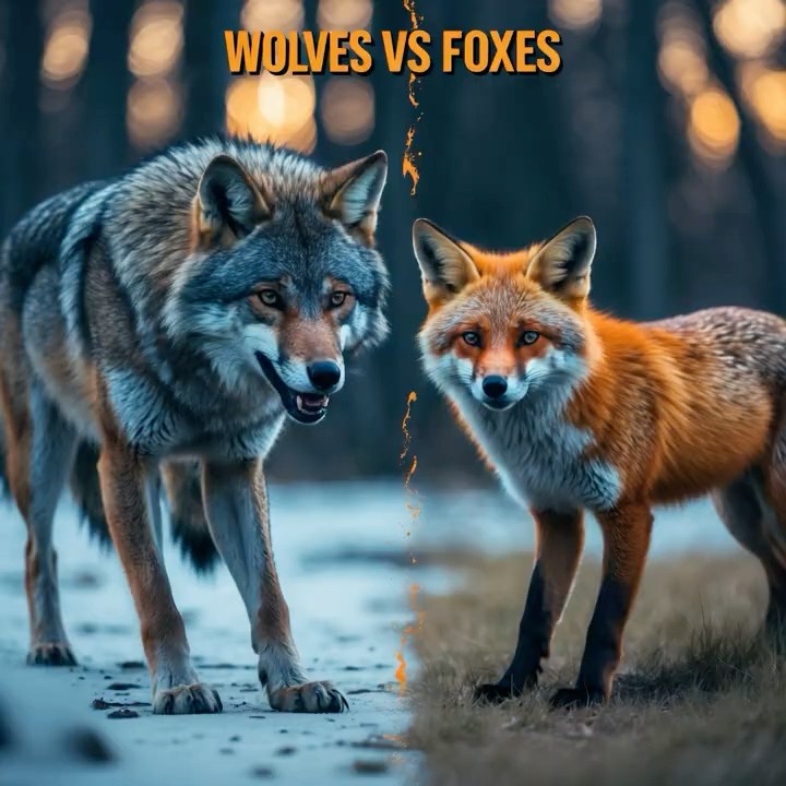 Wolves vs Foxes: Who’s the Smarter Hunter? #animalfacts #facts # ...