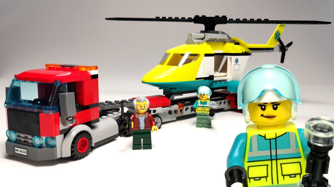LEGO City 60343 Rescue Helicopter Transport - Speed build - YouTube