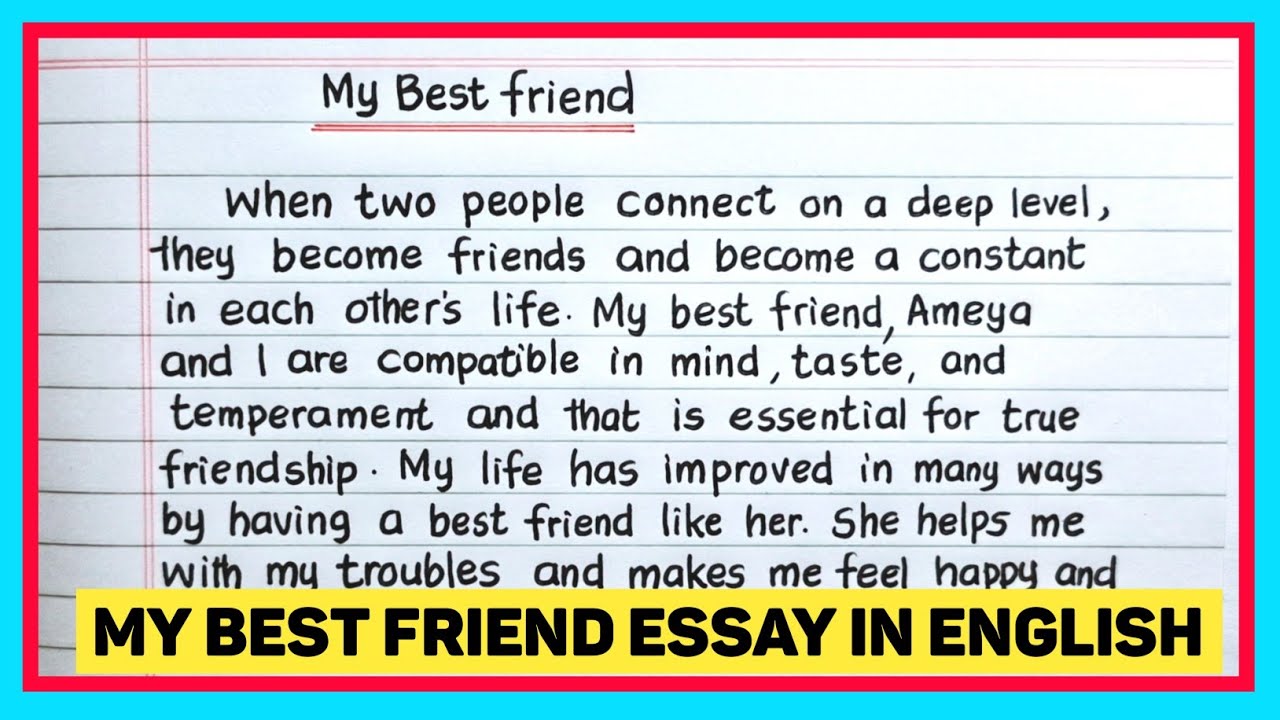 My best friend essay in english - YouTube