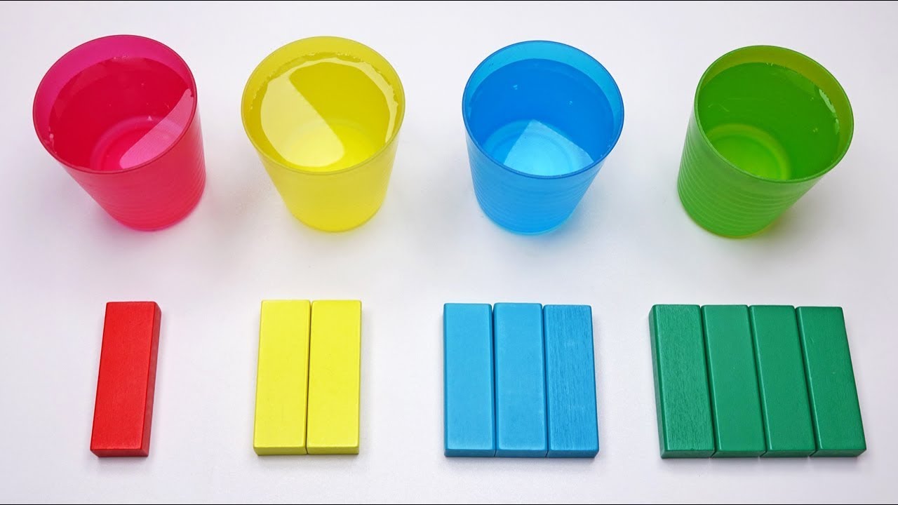 Let's learn the rainbow red, yellow blue green color, and numbers - YouTube