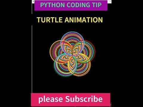 PYTHON ANIMATION TURTLE| #python #science #coding #science #shorts #viral #viralvideo # ...