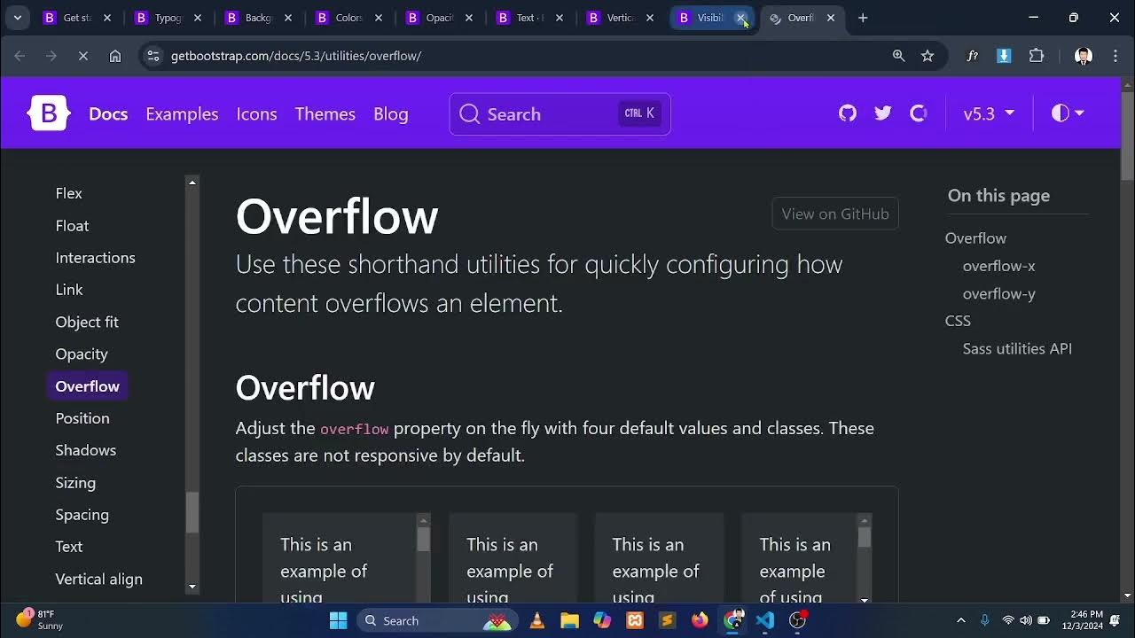 35 Bootstrap sizing, spacing, border, overflow and visibility - YouTube