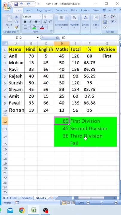 Use Division Formula in MS Excel 🔥How to Apply Division Formula in ...