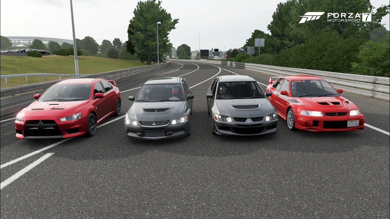 All out Mitsubishi Evo Drag Race | Forza Motorsport 7 Drag Race - YouTube