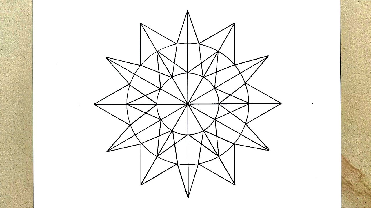 Simple Geometric Design | Easy Geometric Pattern for Kids | Simple Line ...