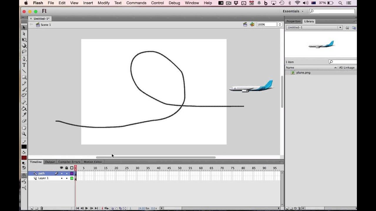 Flash CS6 Animation Tween Path - YouTube