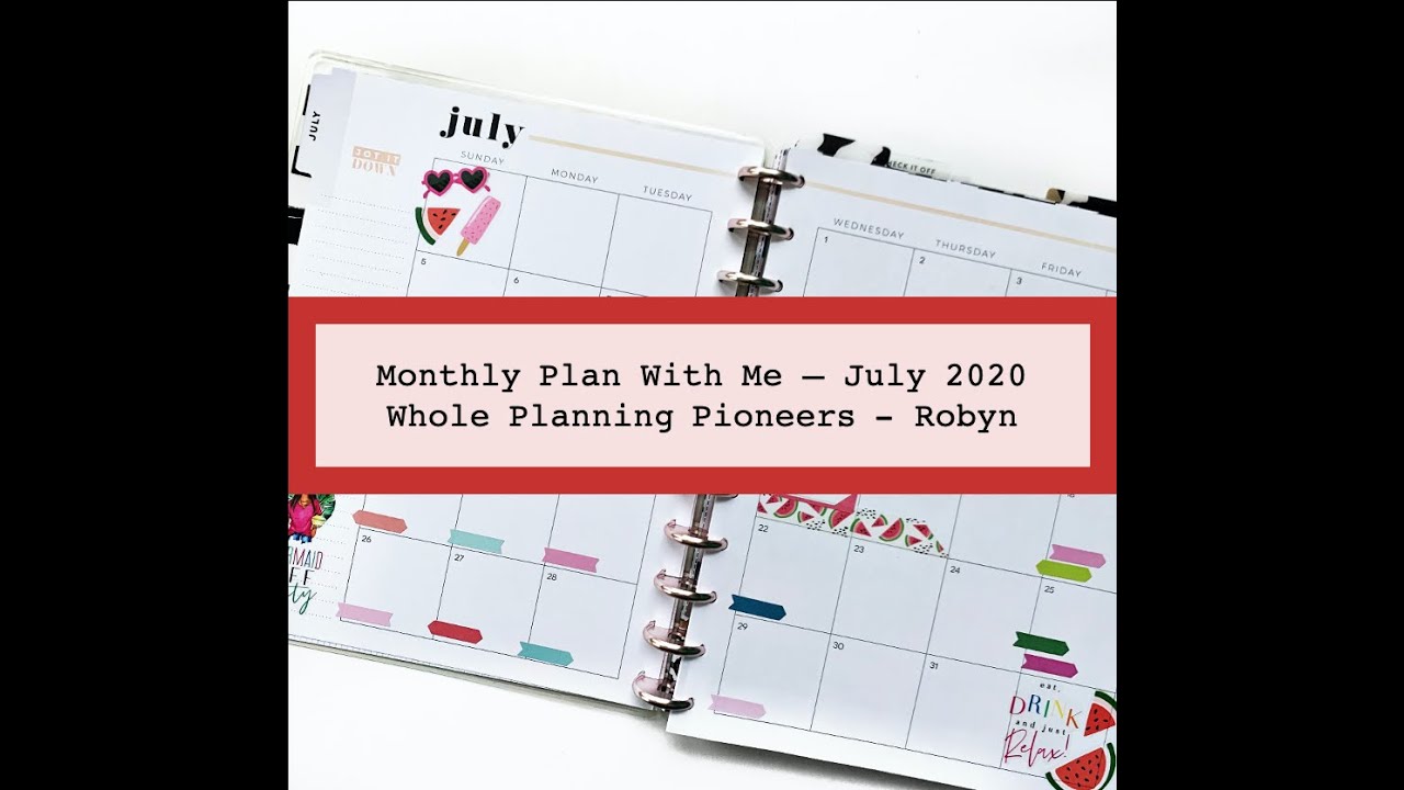 July Monthly Plan With me - YouTube