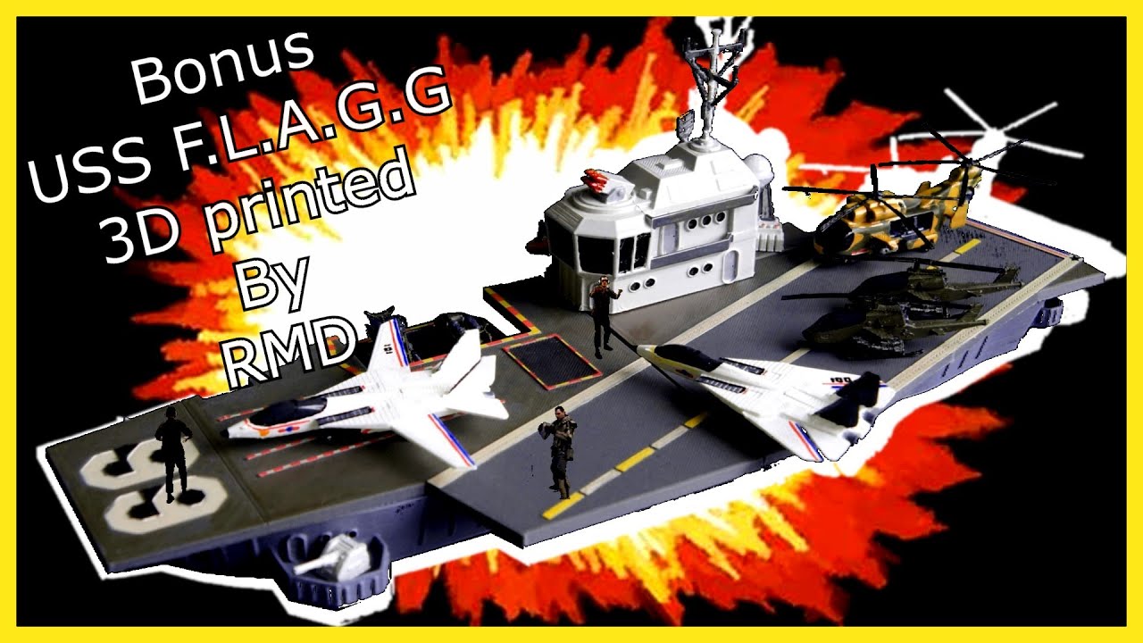 3D printed Gijoe USS FLAGG bonus - YouTube