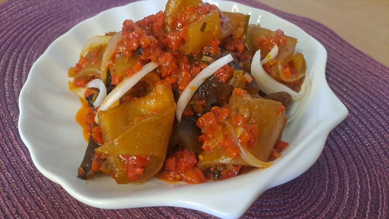 How to make Peppered Ponmo using dried Ponmo - YouTube