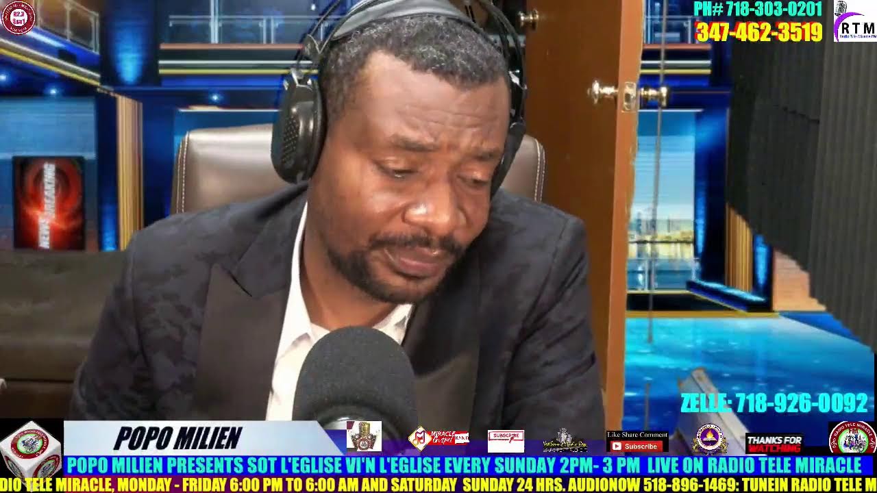 POPO MILIEN PRESENT SOT L’EGLISE VI’N L’EGLISE LIVE ON RADIO TELE ...