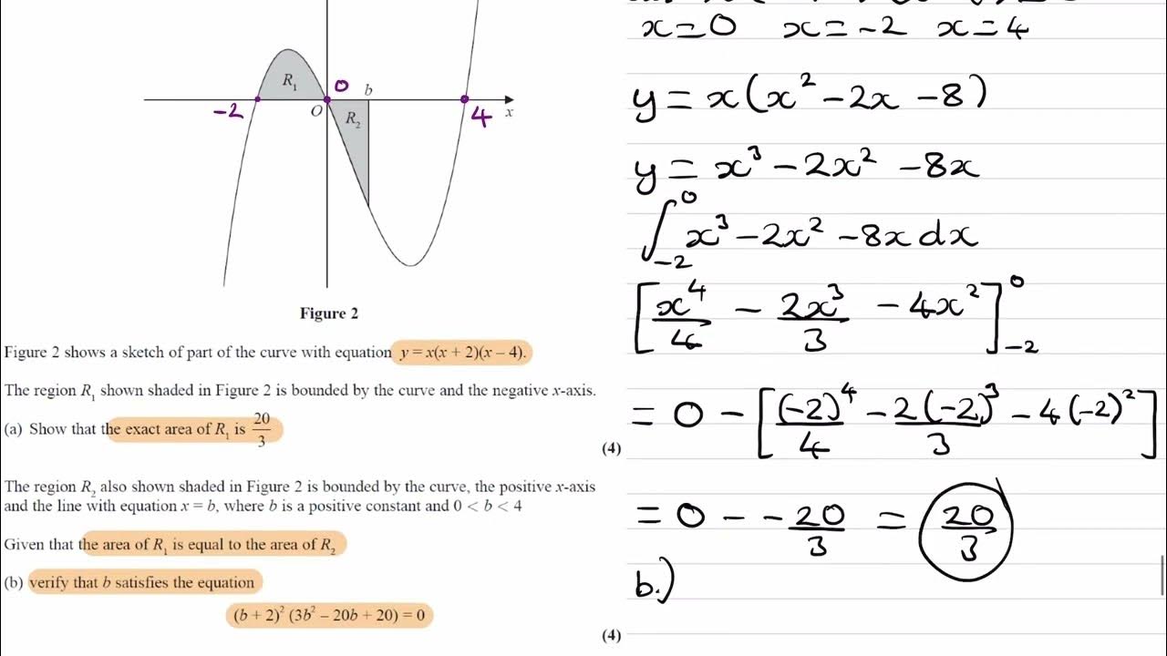 Integration Exam Questions - A Level Maths - Edexcel Pure Year 1 - Q16 (level 3) - YouTube