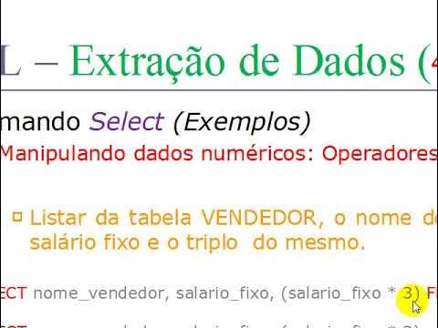Consultas SQL (Parte 2) - Operações e operadores condicionais simples ...