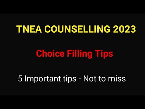 TNEA counselling 2023|Choice filling tips| Ideas to give choices - YouTube