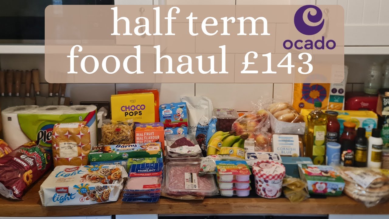 £143 FAMILY OF 8 HALF TERM GROCERY HAUL & MEAL PLAN | AUGUST 2024 - YouTube