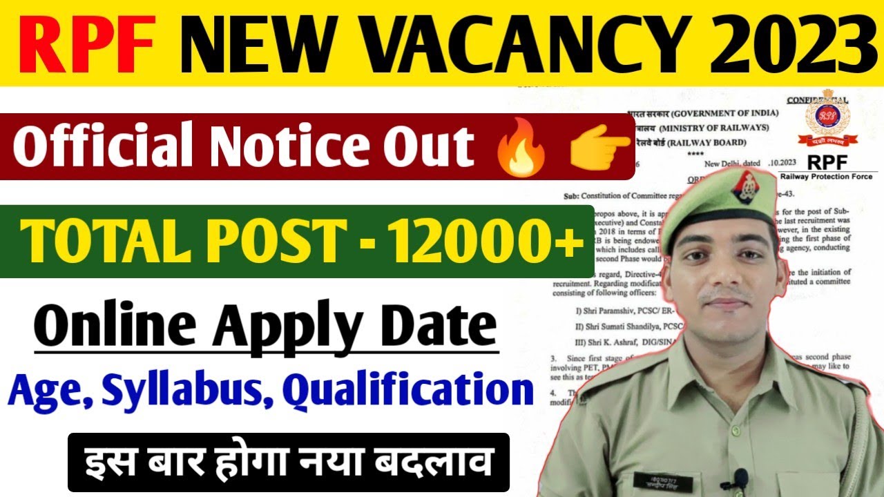 RPF New Vacancy 2023 | RPF Constable & SI New Vacancy 2023 | RPF ...
