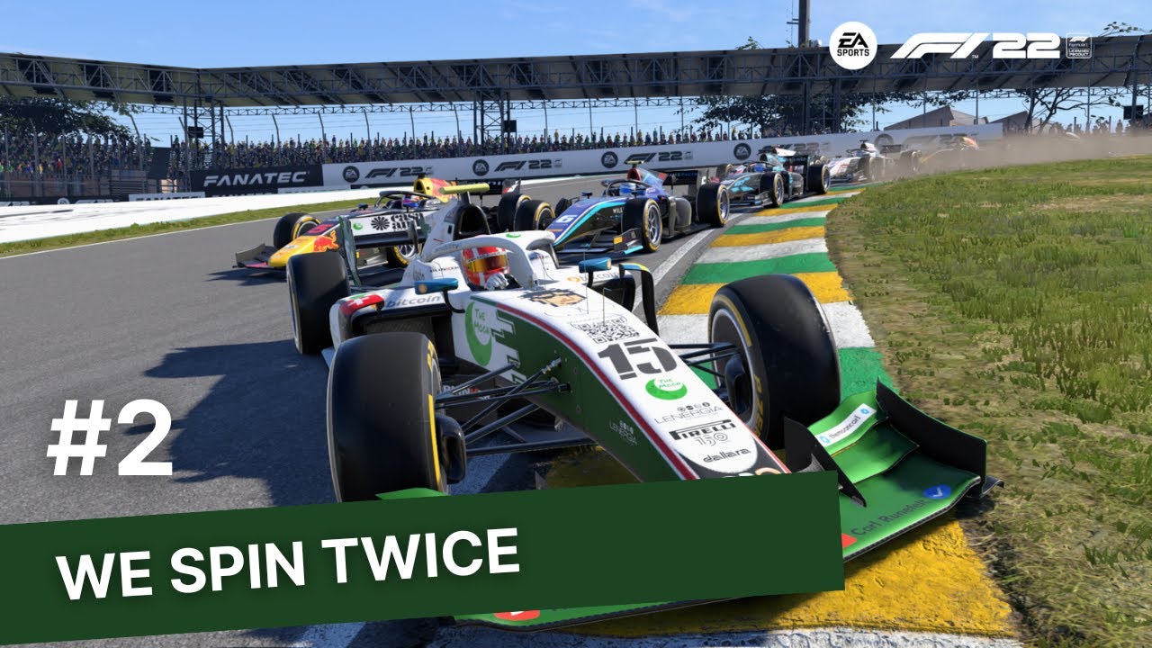 TWO SPINS And Front Wing Missing - F2 - F1 22 - YouTube