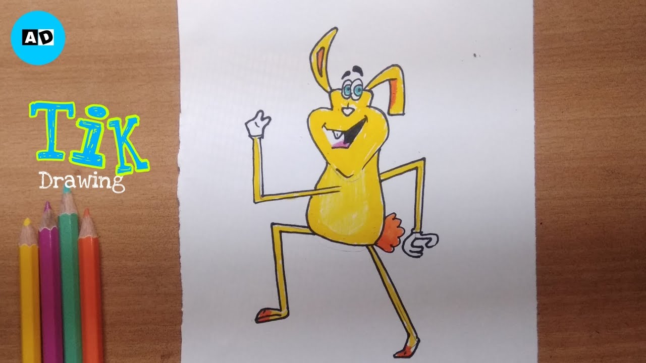 Drawing Tik Tak Tail Rabbit | Drawing Tik Rabbit | Anshu's Draw - YouTube