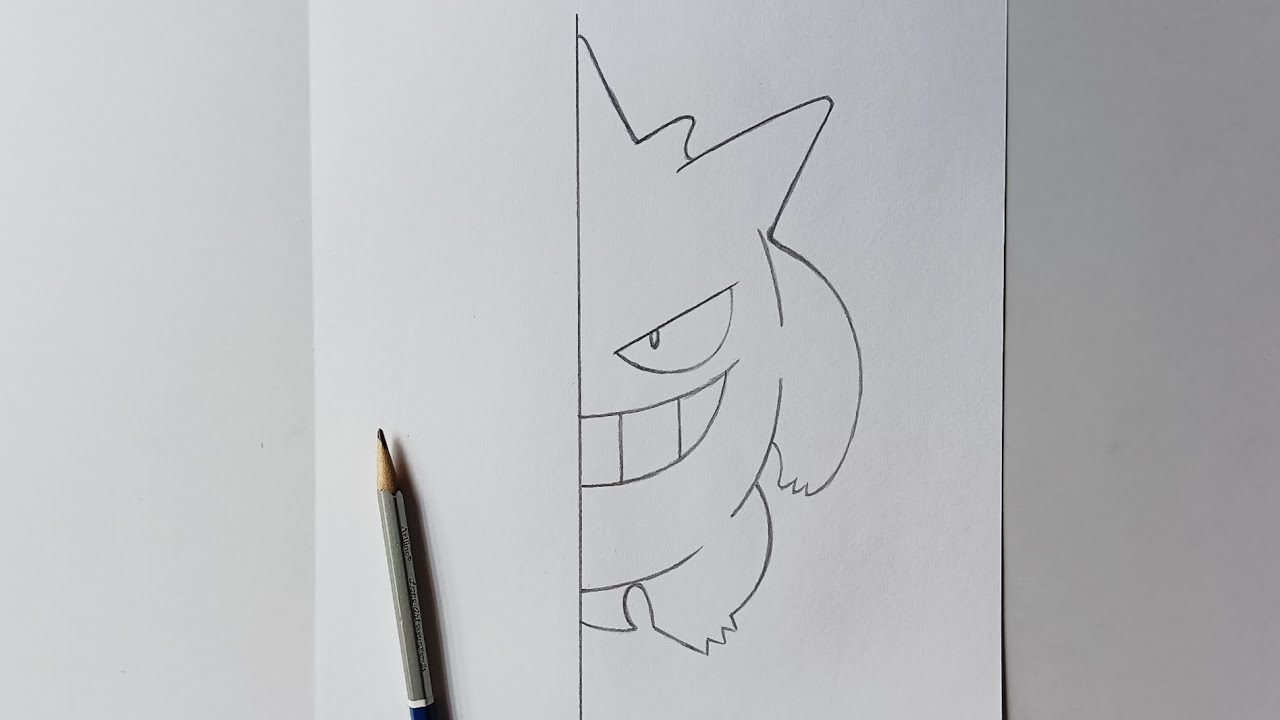 How to draw Gengar || Easy Pokemon drawing || step by step tutorial ...