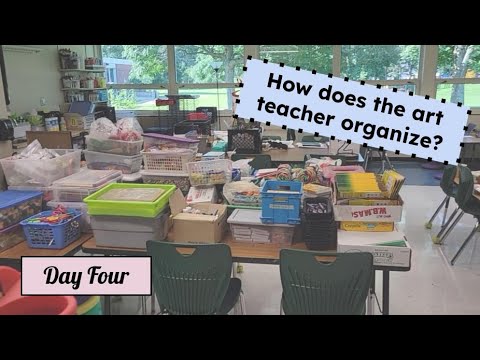 Day Four Classroom Set Up - Organizing Art Materials | Elementary Art ...