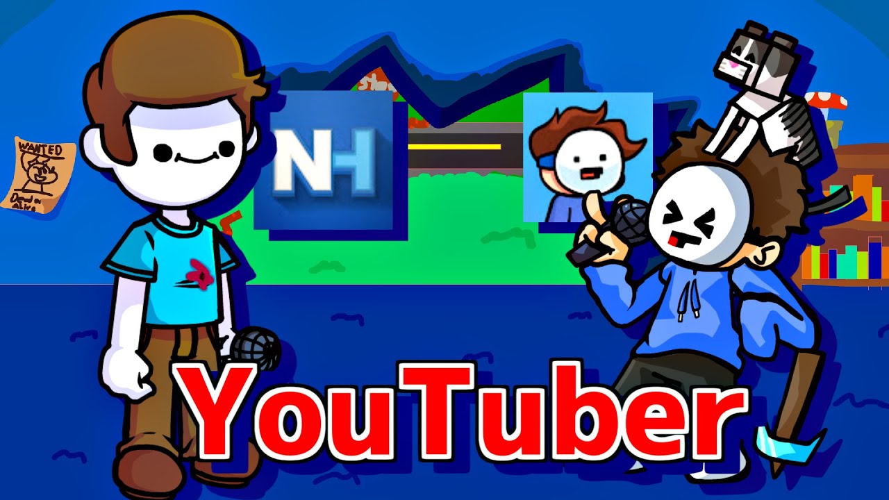 【FNF】Youtuberなキャラクター達集めてみた！｜Friday Night Funkin'MODs - YouTube