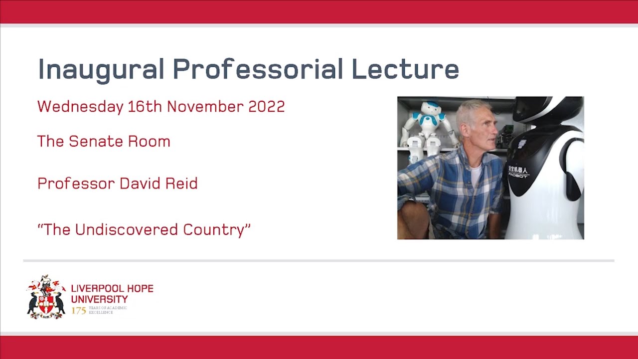 Professor David Reid - Inaugural Lecture - YouTube