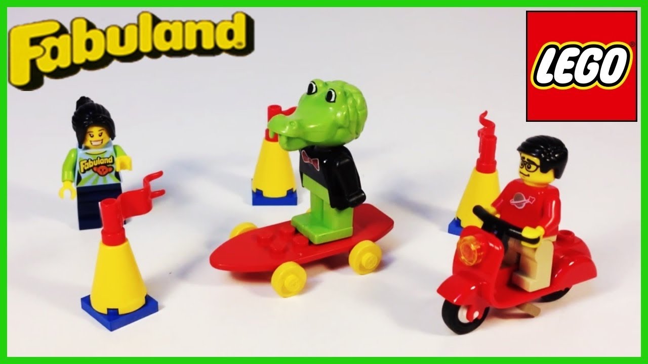 LEGO FABULAND 3721 Clive Crocodile and Skateboard from 1988 - YouTube