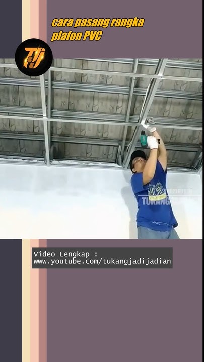 Cara pasang rangka plafon PVC - YouTube