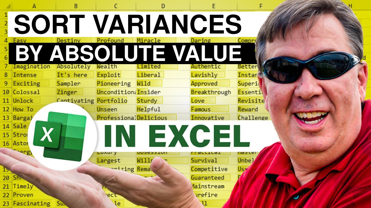 Excel How To Sort By Absolute Value In Excel Episode 2404 YouTube Excel How To Sort By Absolute Value In Excel Episode 2404 YouTube