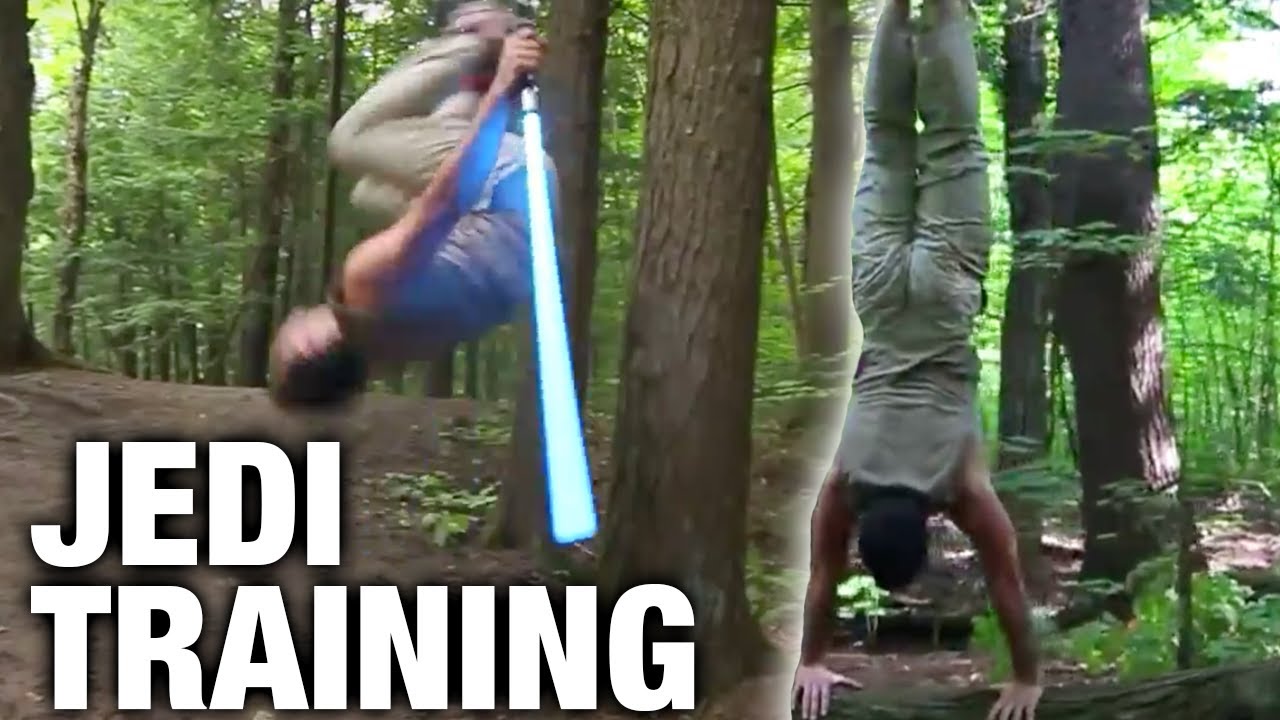 Star Wars Jedi Training In Real Life (Parkour, Lightsaber, Tricking ...