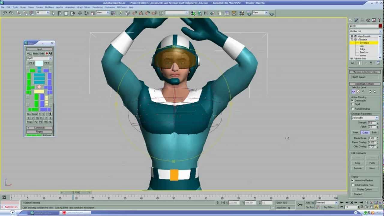 3ds Max Biped physique tutorial part 2 - YouTube