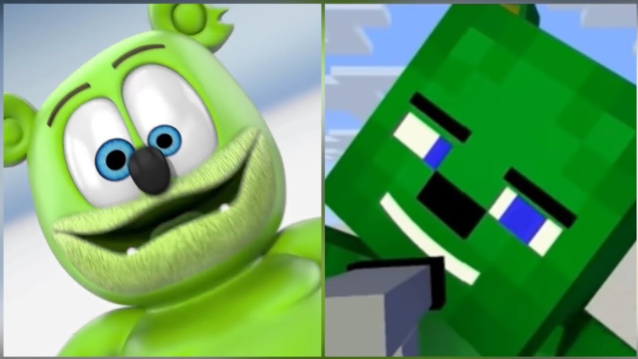 GUMMY BEAR VS MINECRAFT NEON EDGE COLORS WITH MIX REVERSE /@GummyFever ...