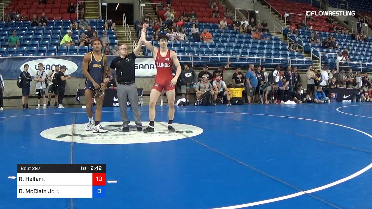 160 Lbs Rnd Of 128 Reece Heller Illinois Vs Damon McClain Jr Indiana ...