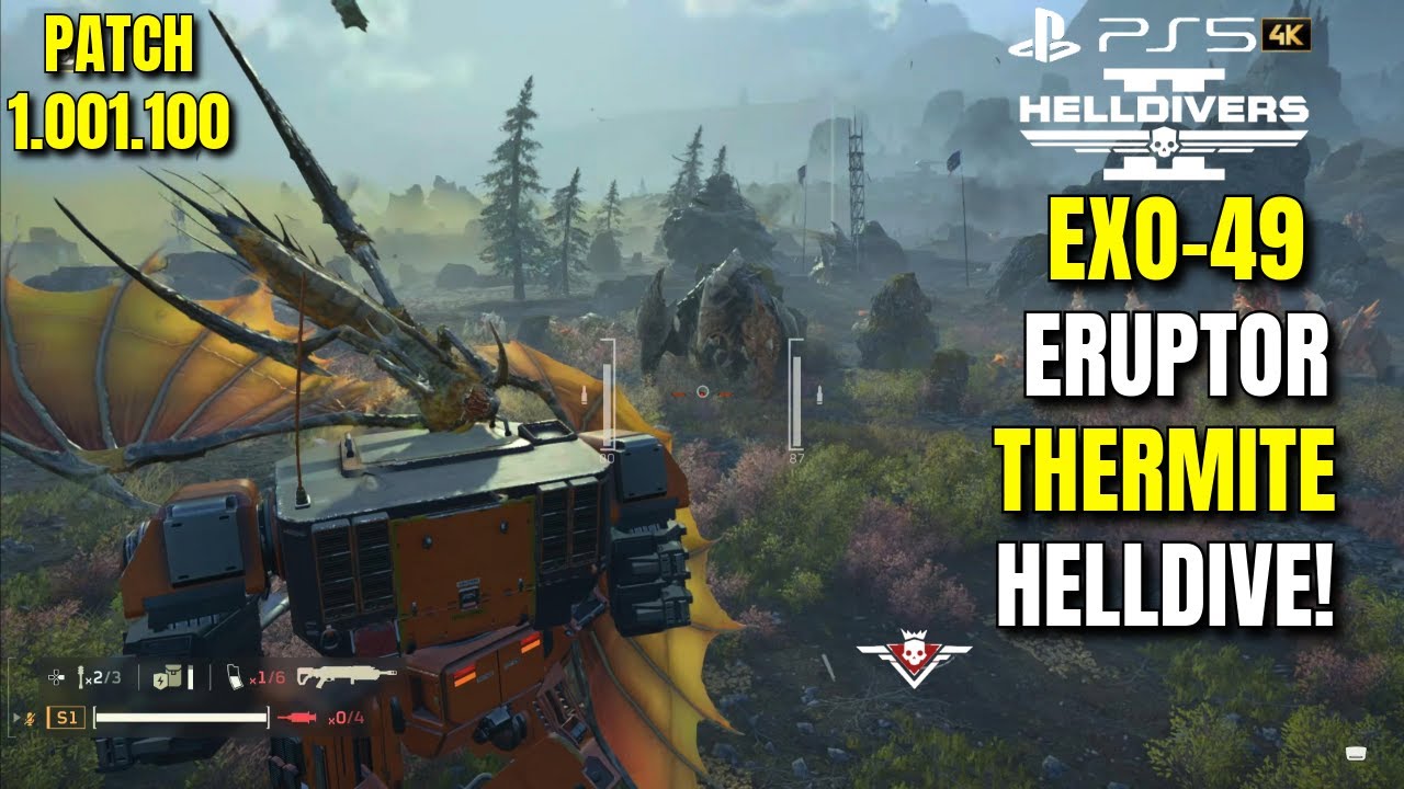 Helldivers 2 Eruptor Thermite & EXO-49 Helldive - PS5 4K HDR - YouTube