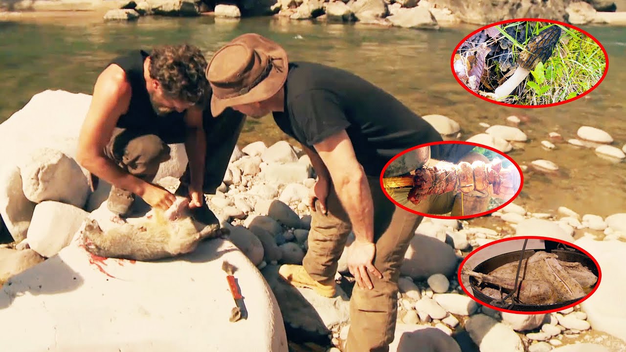 The Chef And Hunter Survived In The Wilderness, Preparing A Delicious ...