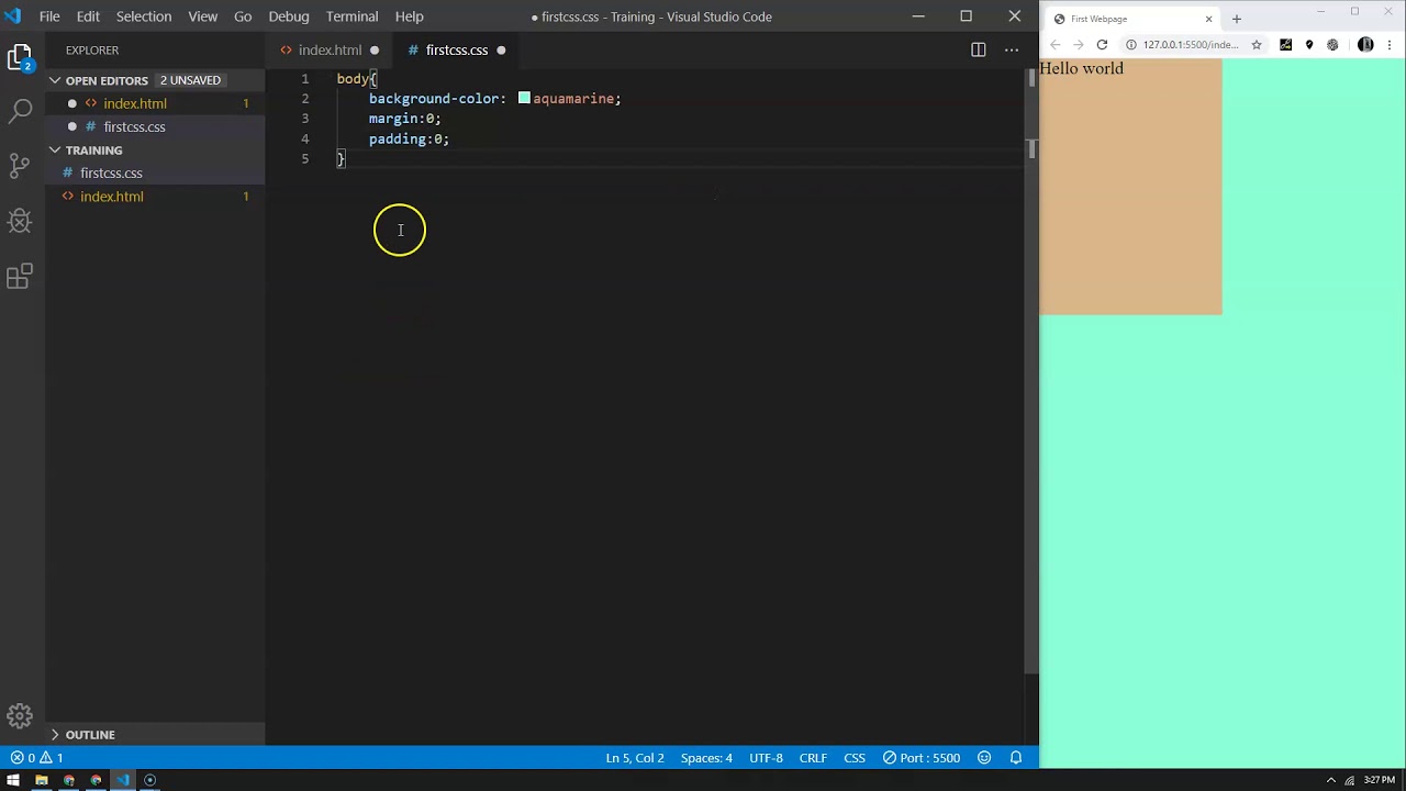 Challenge II Styling HTML pages Install VS Code Extensions - YouTube