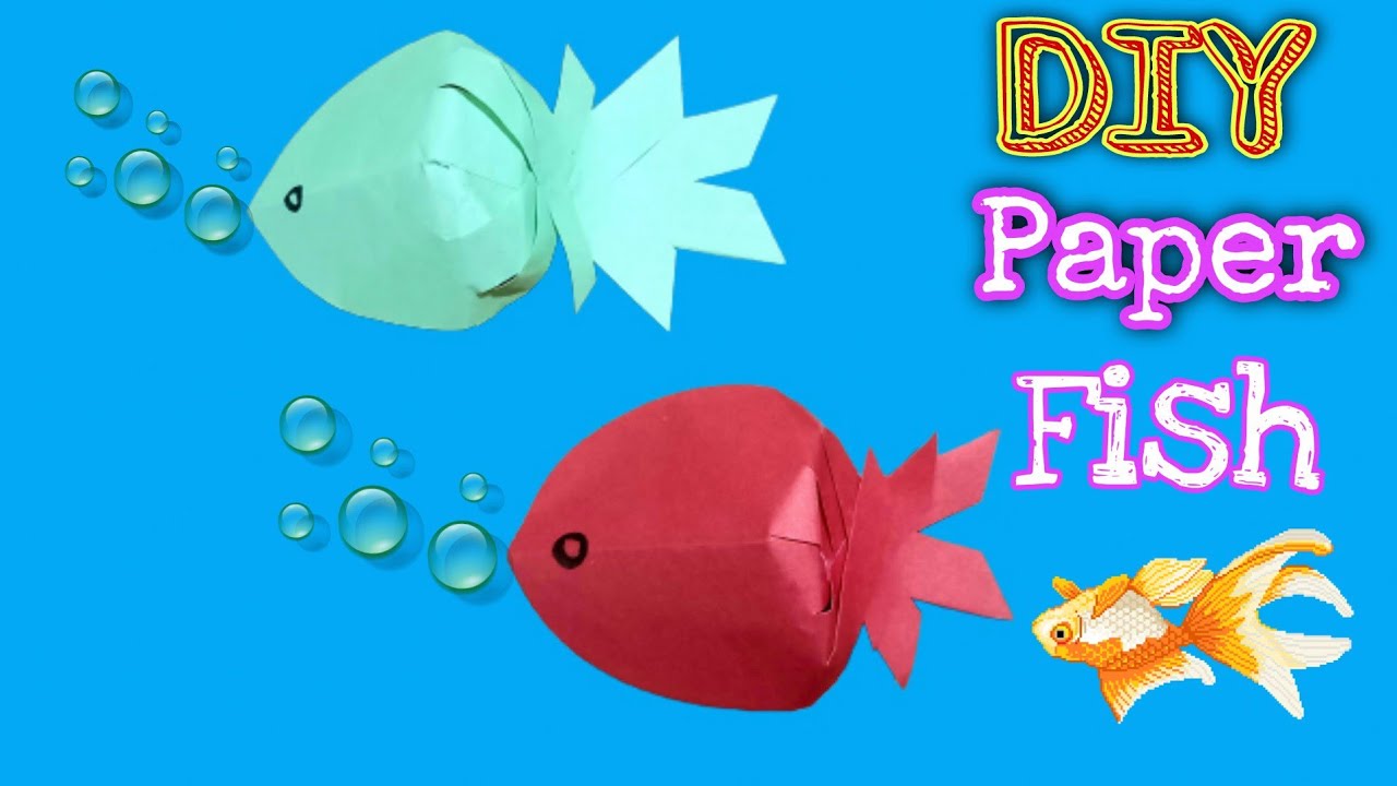 how to make paper fish | easy paper fish, diy paper fish / paper craft ...