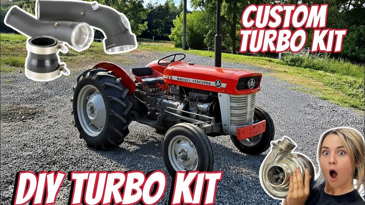 Building a Custom TURBO KIT for Tractor | Installing a Turbo on ...