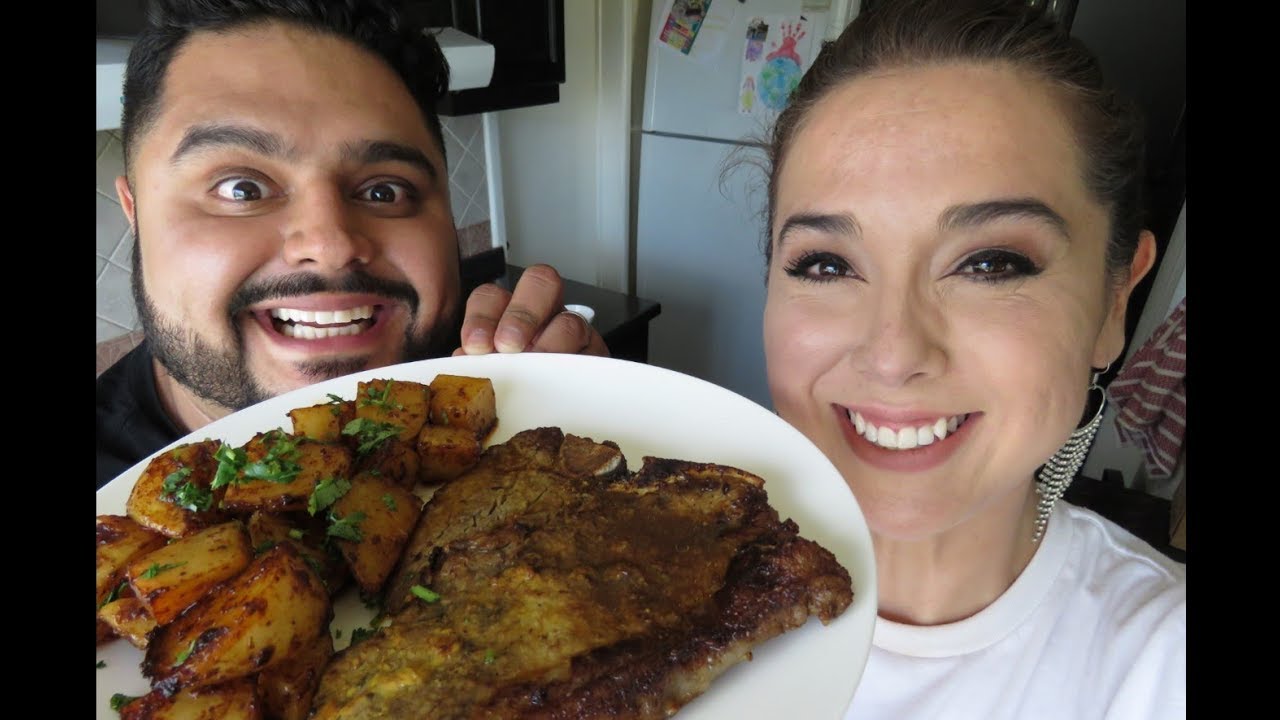 Cocinando con el Guzzi: T-bone con papas/Ft El Guzzi/Marisolpink - YouTube