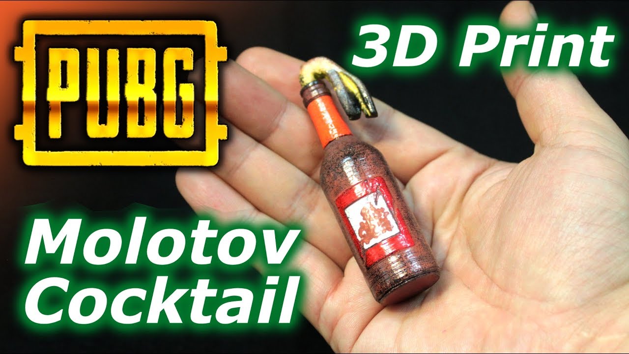 [Modeling] PUBG Molotov Cocktail. 배그 화염병 모델링 - YouTube