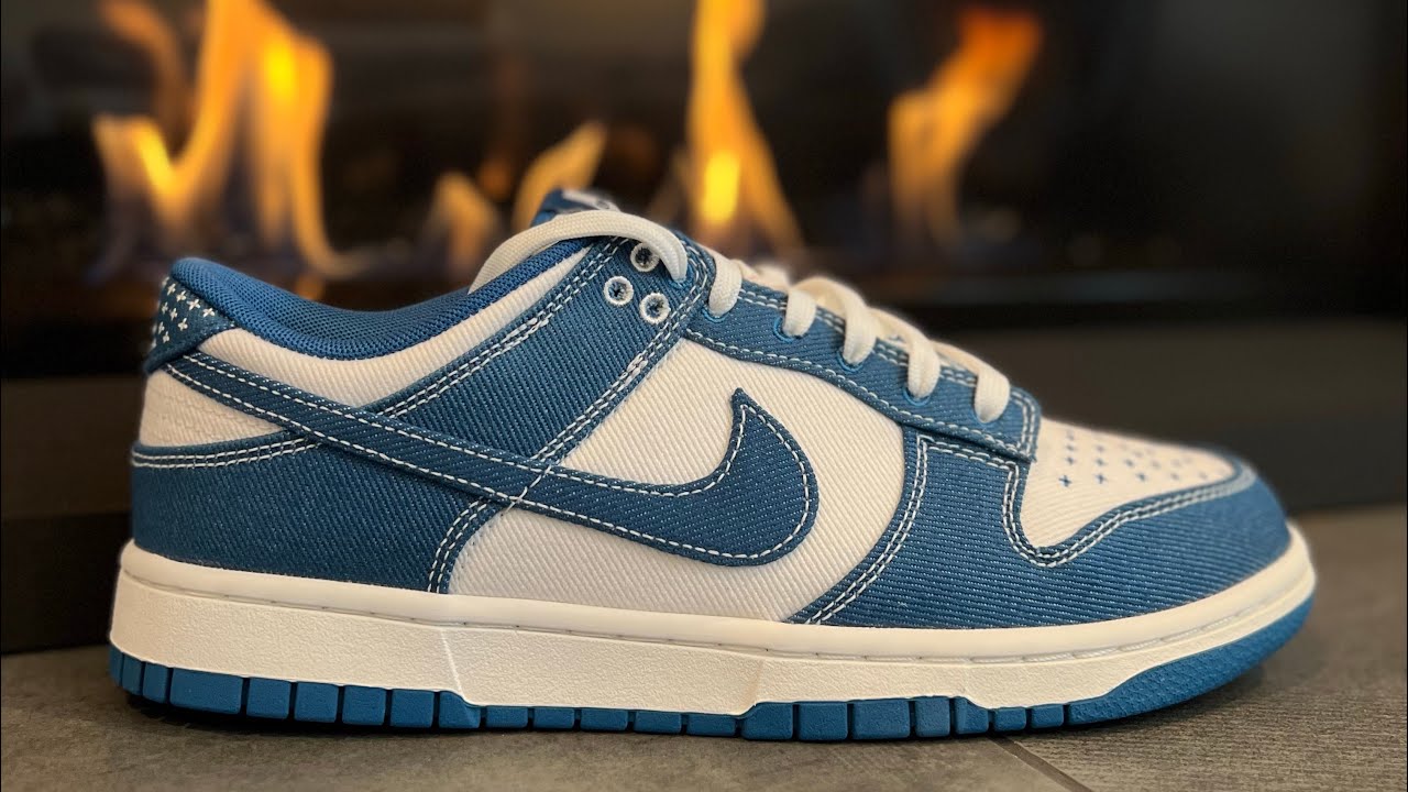 Nike Dunk Low Industrial Blue Sashiko Review and Sizing - YouTube