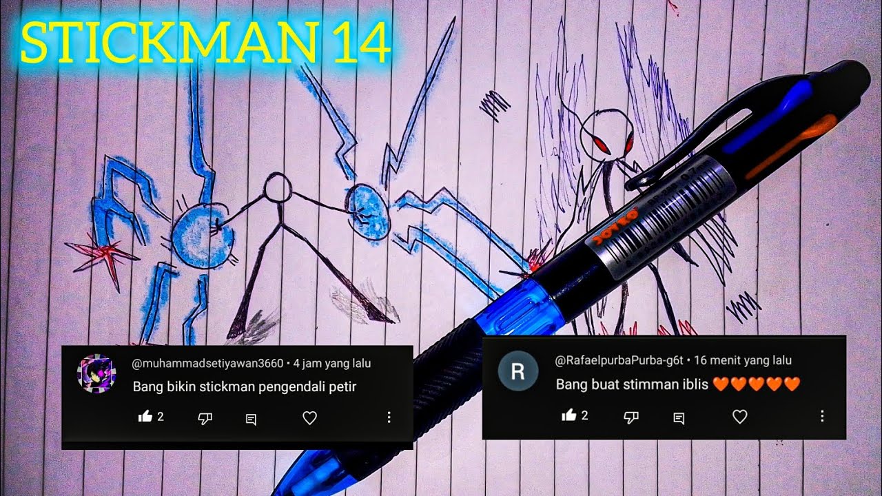 Gambar STICKMAN Pengendali Petir💥Dan STICKMAN STICKMAN Iblis🌬️#stickman ...