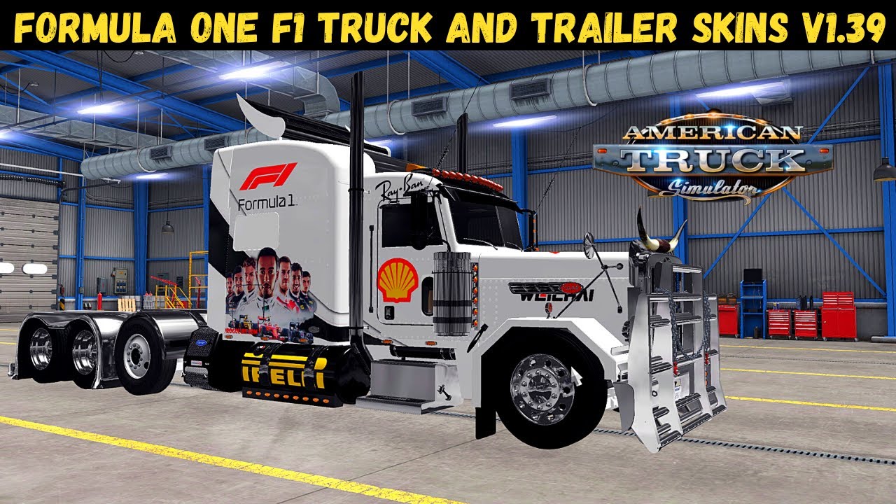 ATS Mods 1.39 Formula one F1 trucks and Trailer skins | American Truck ...