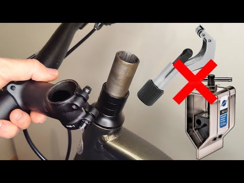 How To Cut Down A Bike Steerer Tube Without The Special Tools - YouTube