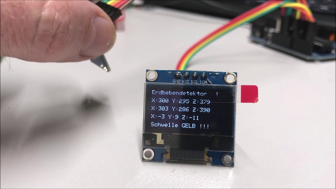 1-Wire Erdbebensensor mit ATMEGA328P, ADXL335 und DS2411 - YouTube