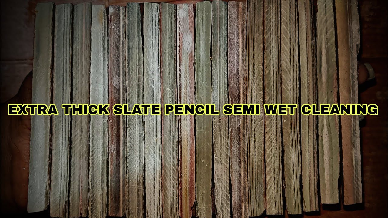 🤍 EXTRA THICK SLATE PENCIL SEMI WET CLEANING 🤍 - YouTube