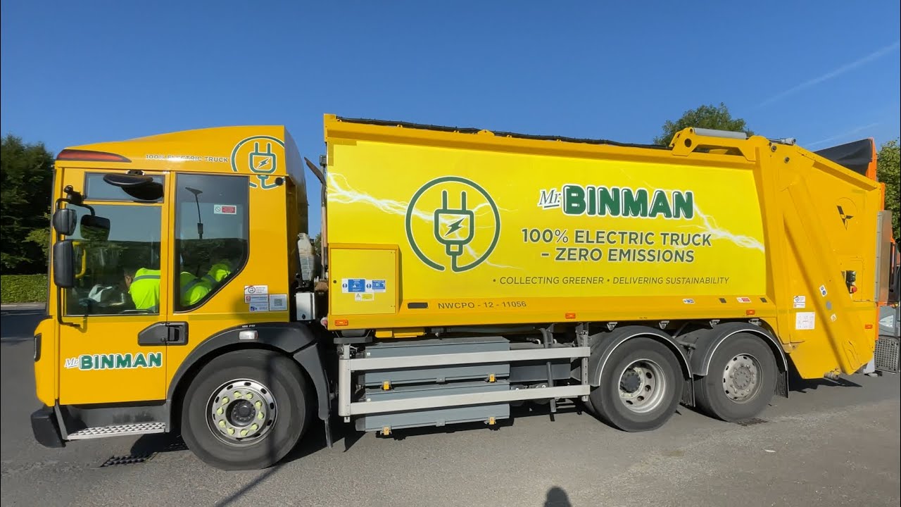 MrBinman 2023 Dennis Eagle eCollect with Terberg Omnidels on DMR - YouTube