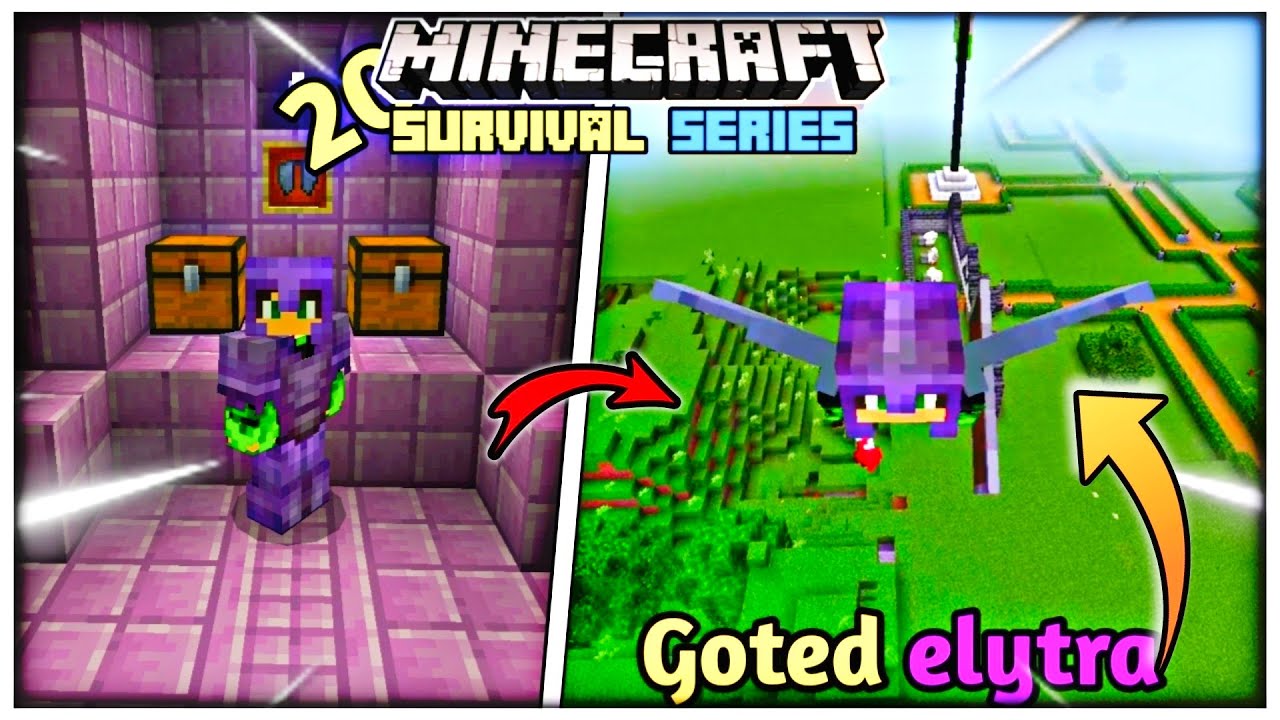 Finally i got a elytra in minecraft pe survival😍 || minecraft pe survival series #20 - YouTube