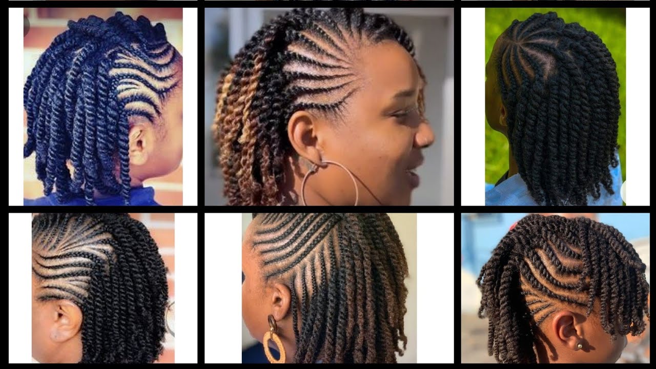 Two strand flat twist hairstyles on 4c hair /Twist out protective ...