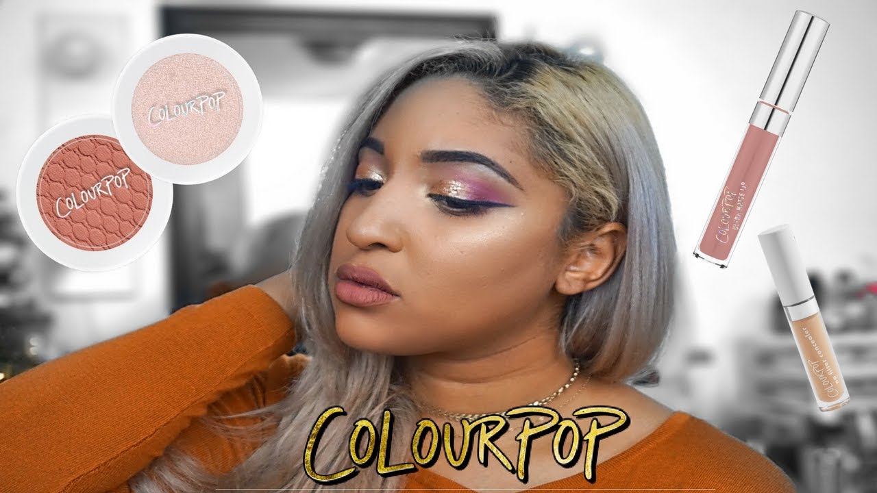 Full Face Using Colourpop Makeup | Holiday Makeup 2017 - YouTube